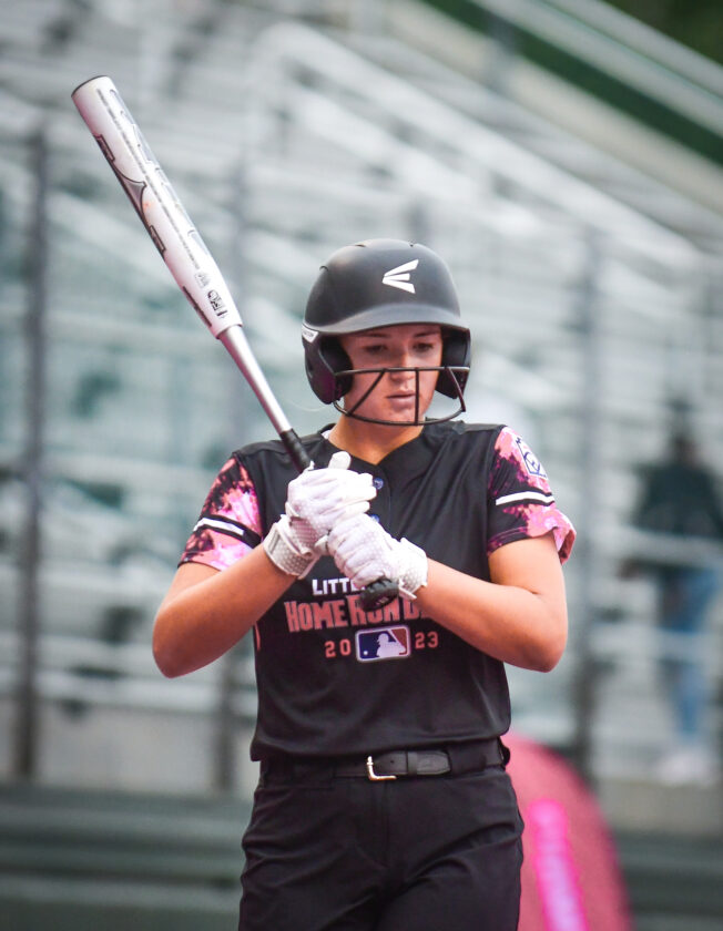Clinton’s Reagan Weaver competes at the Little League Home Run Derby ...